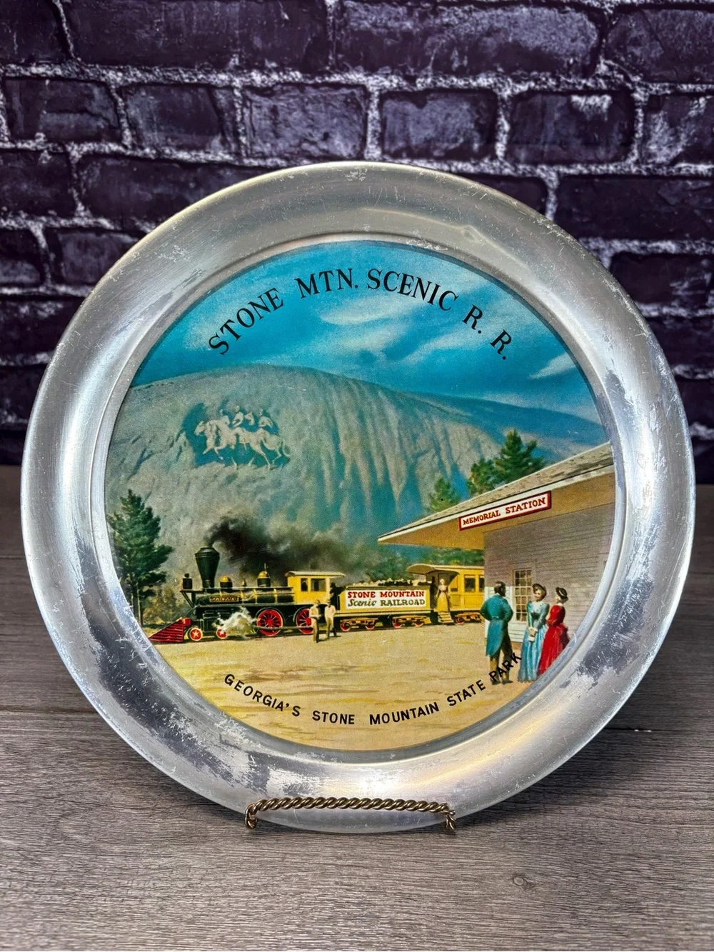 Accents | Vintage Stone Mtn Scenic Rr Decorative Silver Plate | Poshmark